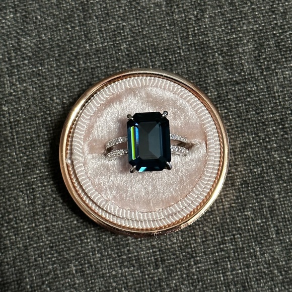 Fragrant Jewels | Jewelry | Fragrant Jewels 925 Blue Satin Emerald Cut ...